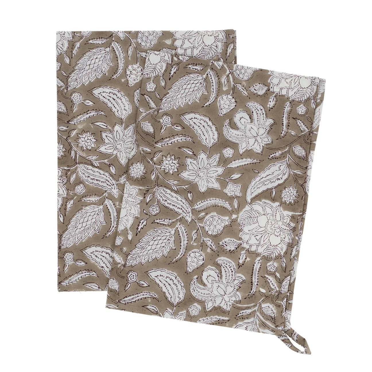 Sable Block Print Tea Towels (Set of 2)