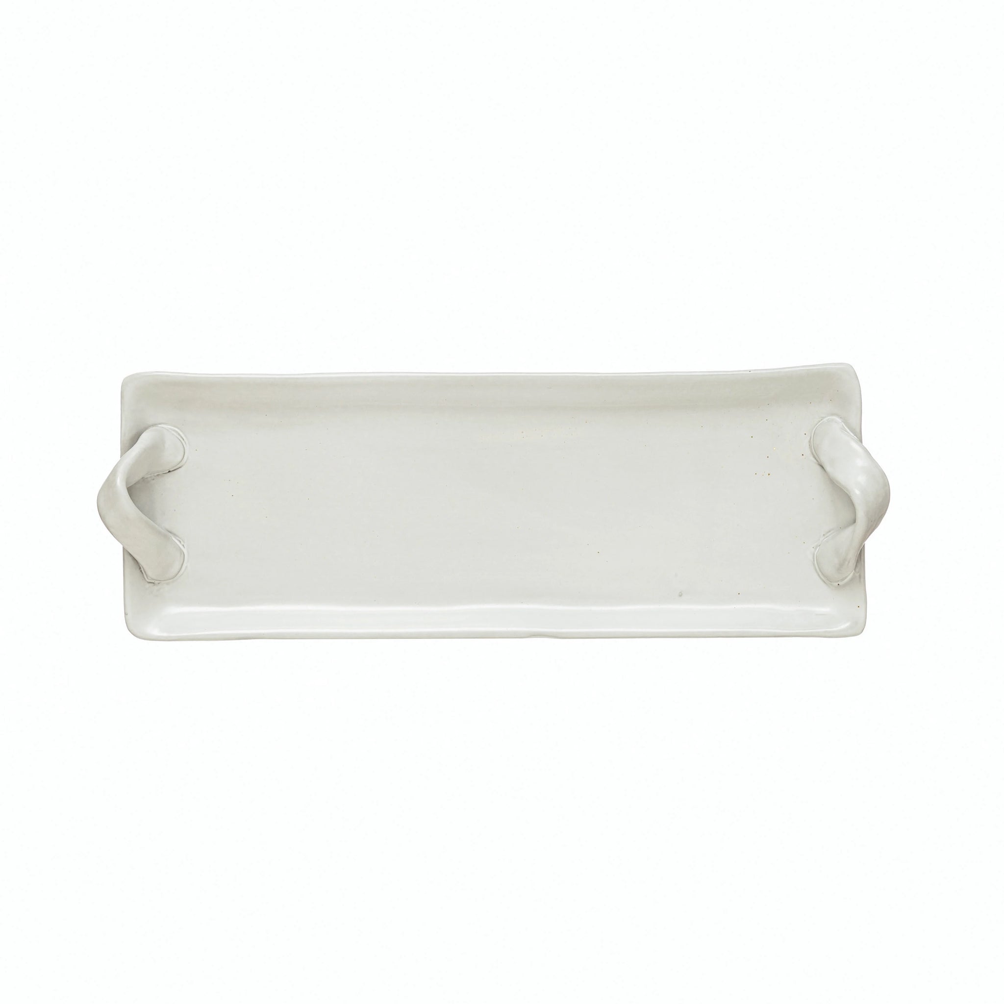 Reactive Glaze Stoneware Tray w Handles